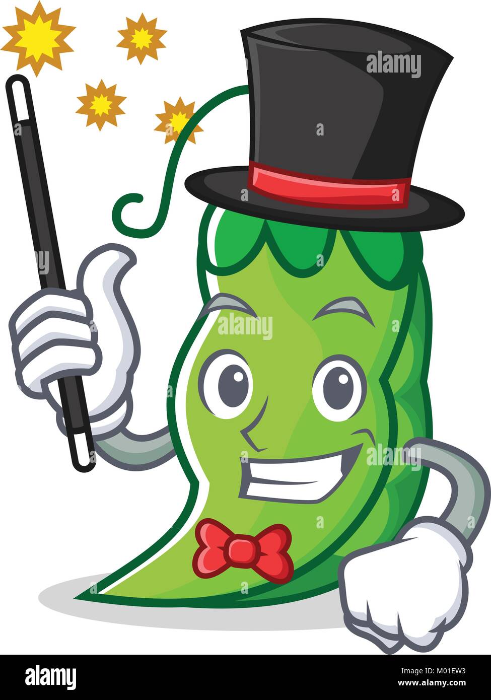 Magician peas mascot cartoon style Stock Vector Image & Art - Alamy