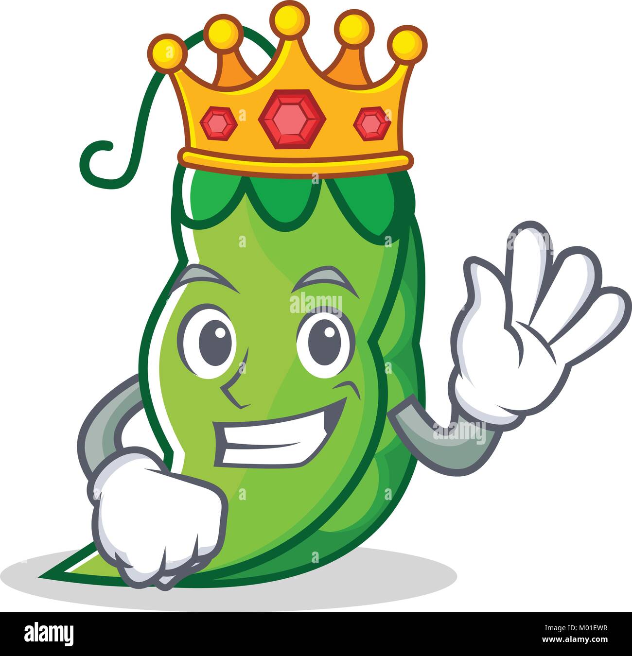 King peas mascot cartoon style Stock Vector Image & Art - Alamy