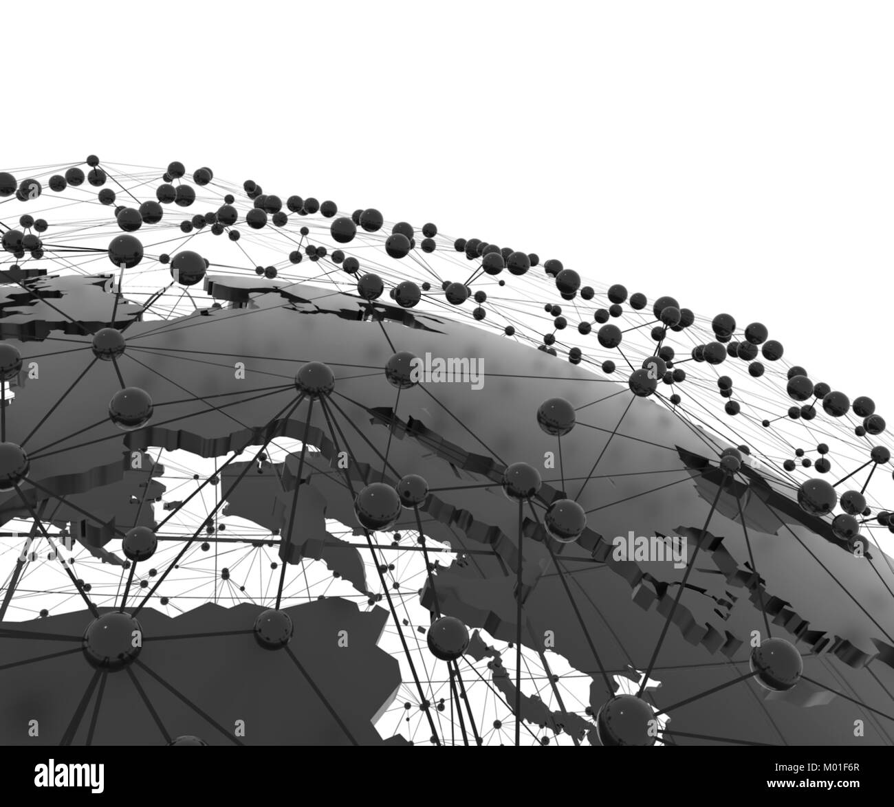 Globe internet connecting. 3d illustration Stock Photo - Alamy
