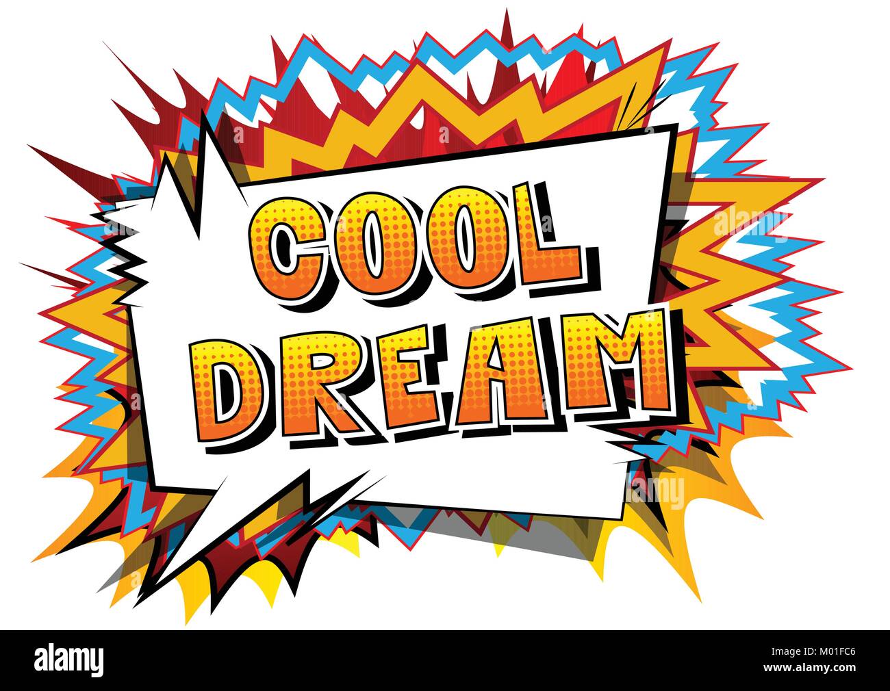 Cool Dream - Comic book style word on abstract background Stock Vector ...