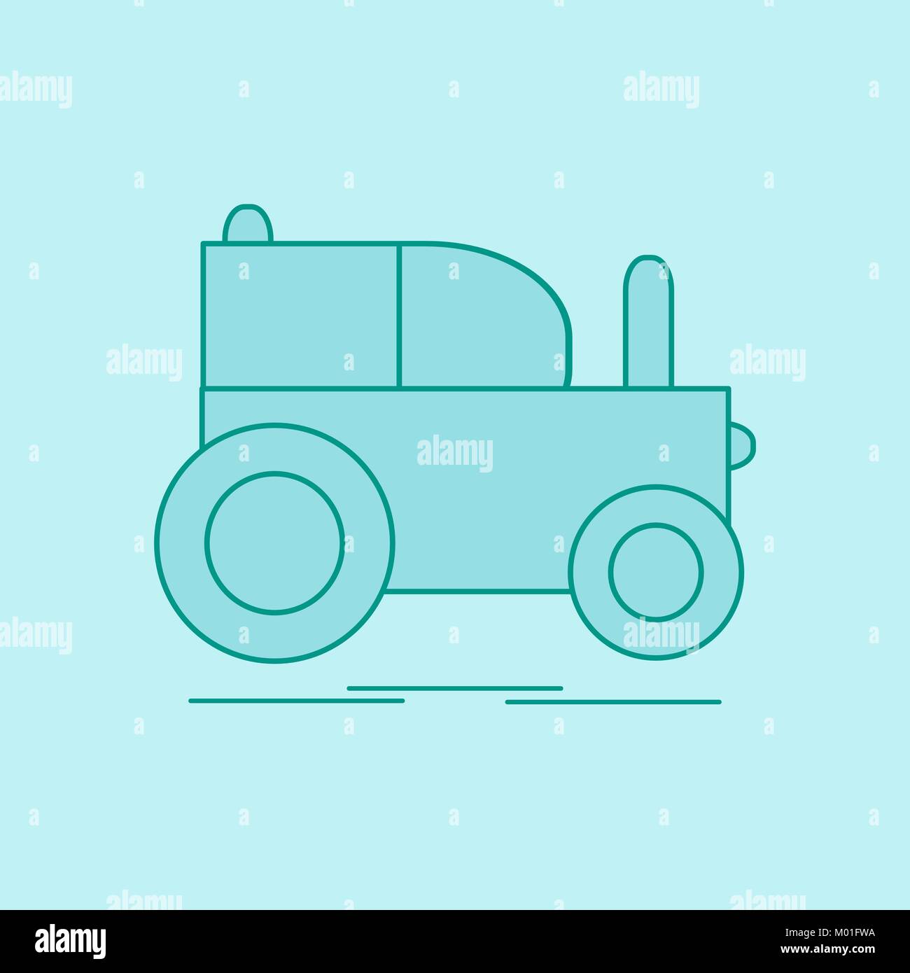 Children's toy: tractor. Design for poster or print Stock Vector Image ...