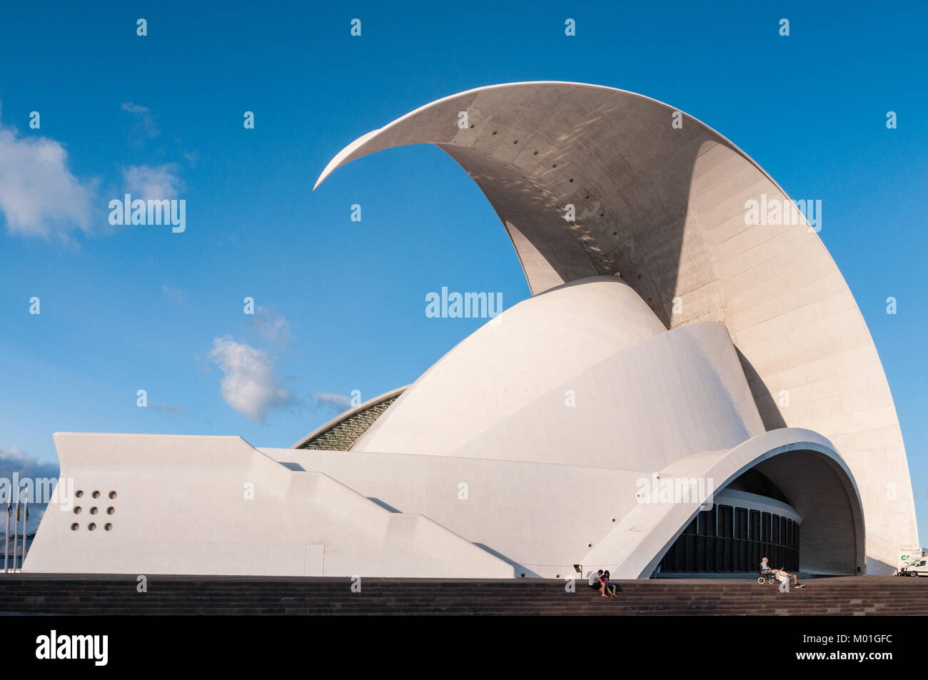 Exterior of the Tenerife Auditorium or Auditorio de Tenerife Adán ...