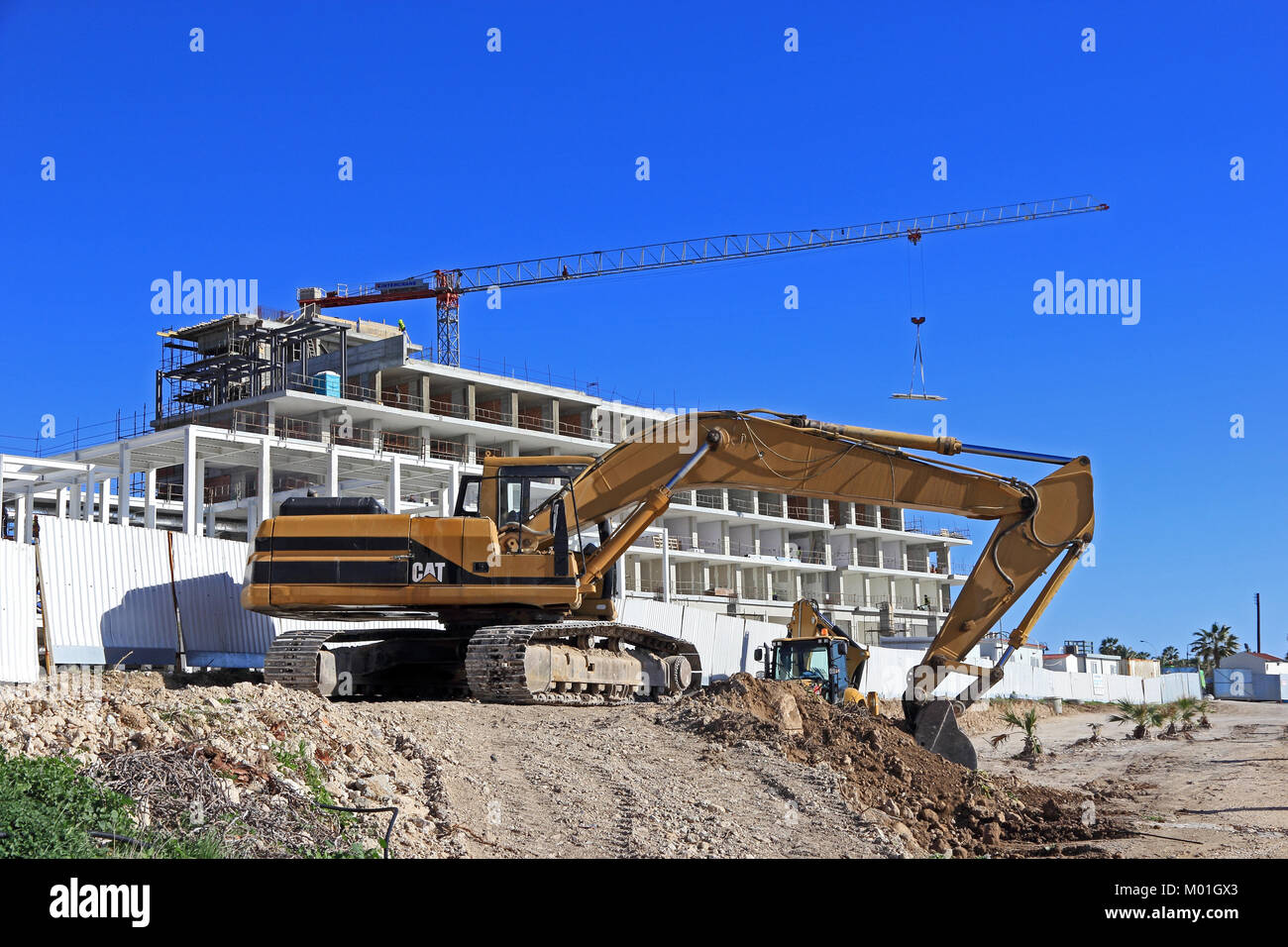 Construction site with machinery Stock Photo - Alamy