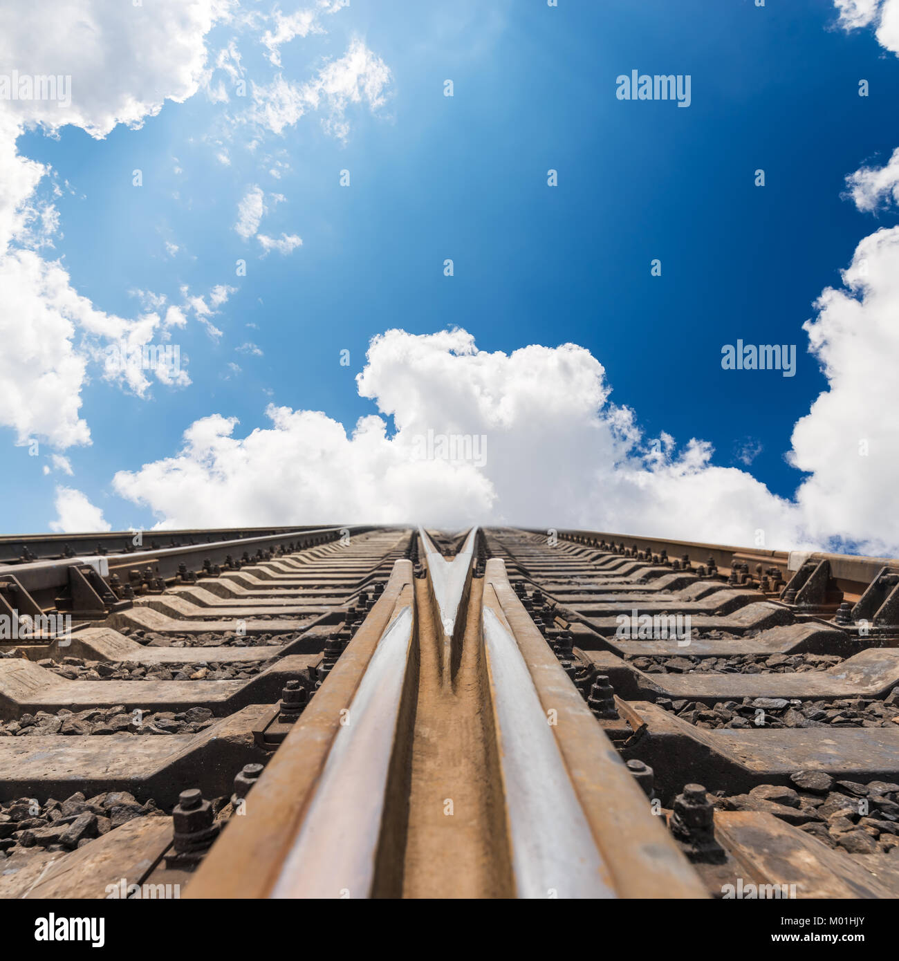 railway to heaven. concept photo Stock Photo - Alamy