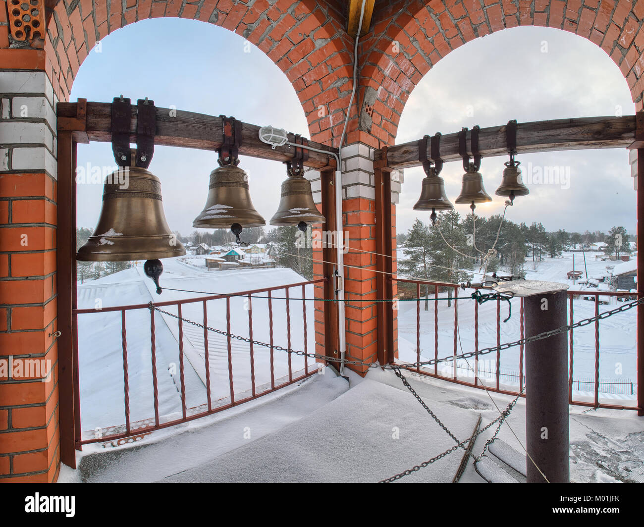 Church bells tower Stock Photo - Alamy