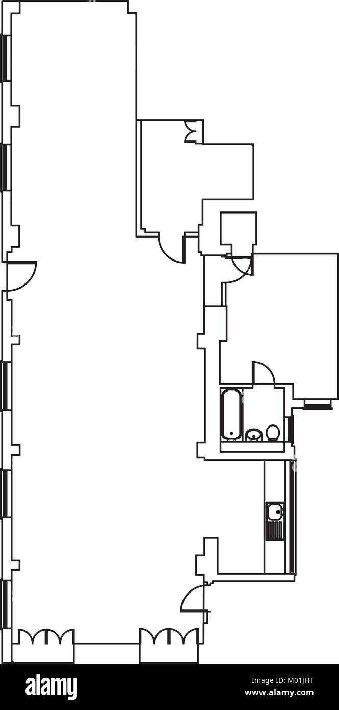 Floor plans drawings Stock Vector Images - Alamy
