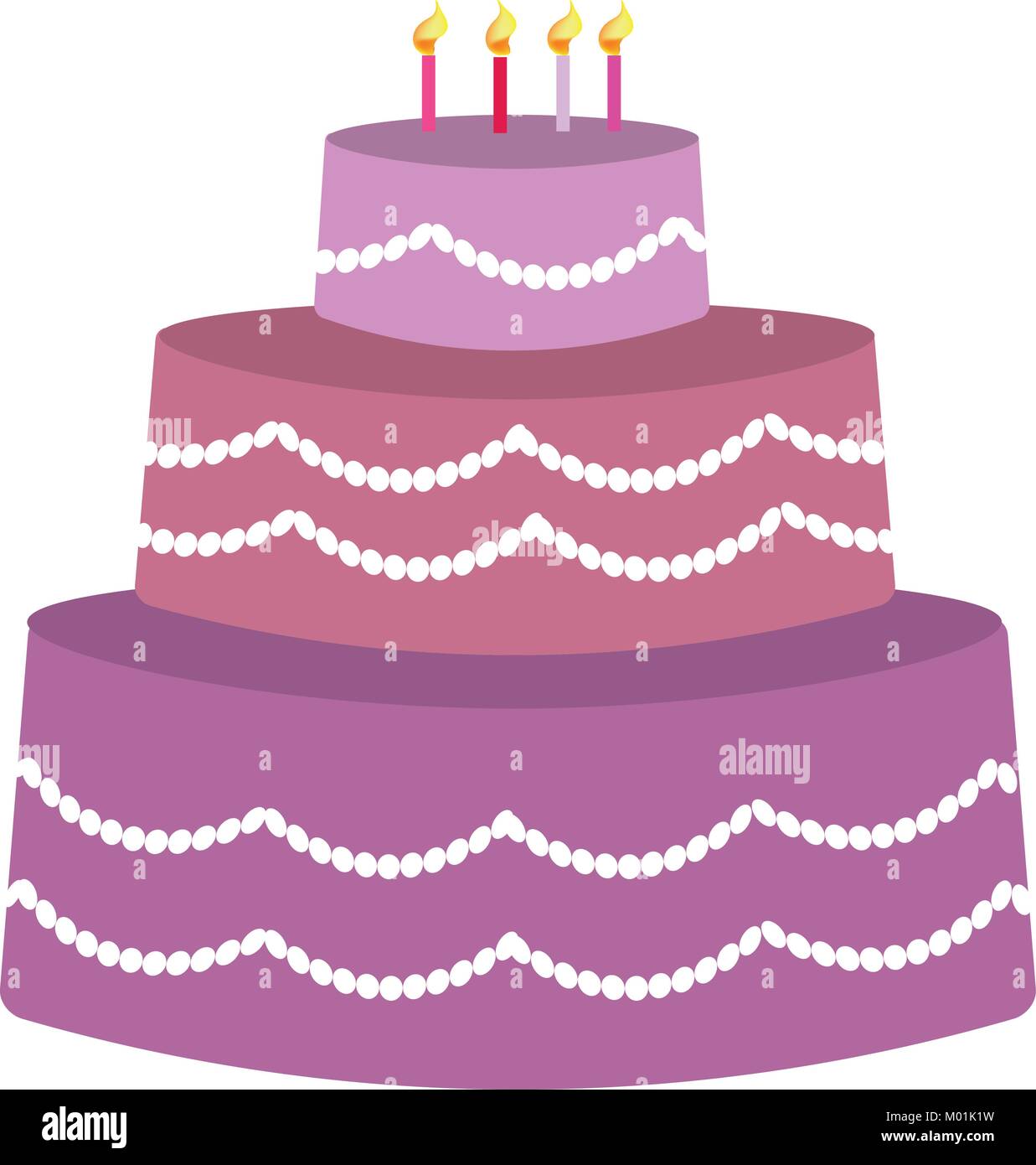 Purple birhtday cake, vector Stock Vector Image & Art - Alamy