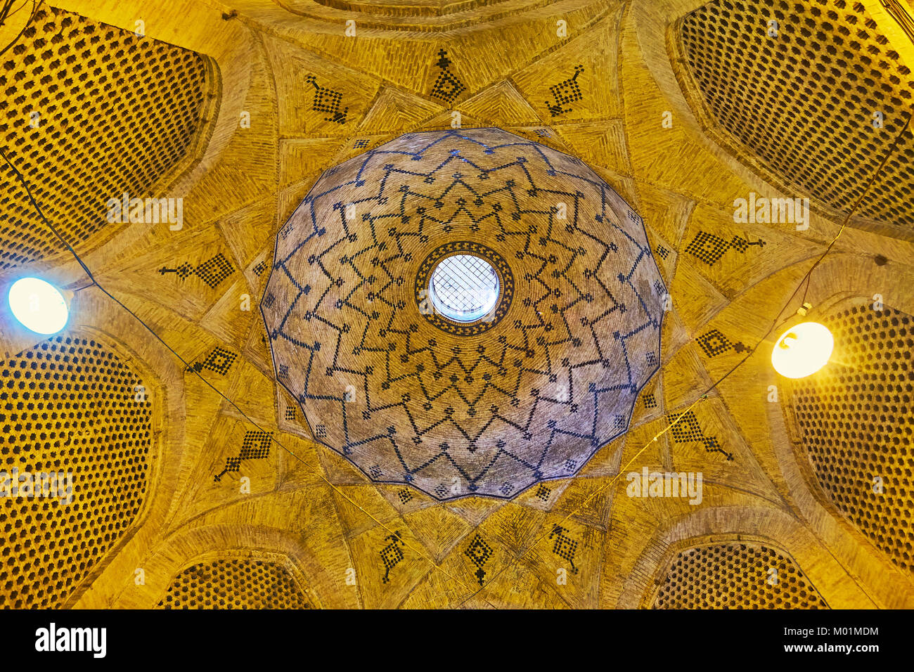 SHIRAZ, IRAN - OCTOBER 12, 2017: The brick dome of Saray-e Moshir ...