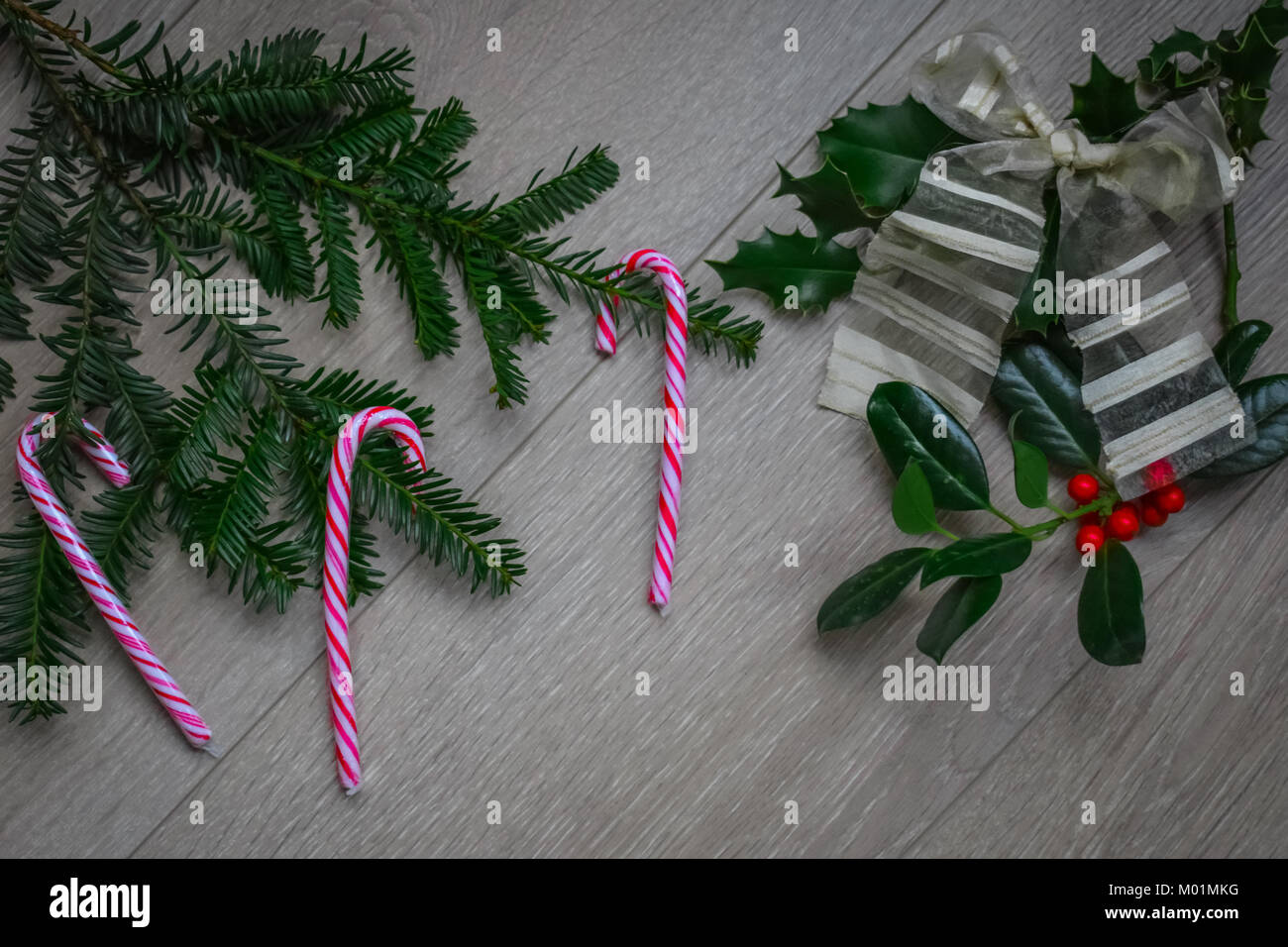 Candy cane sweets christmas background Stock Photo - Alamy