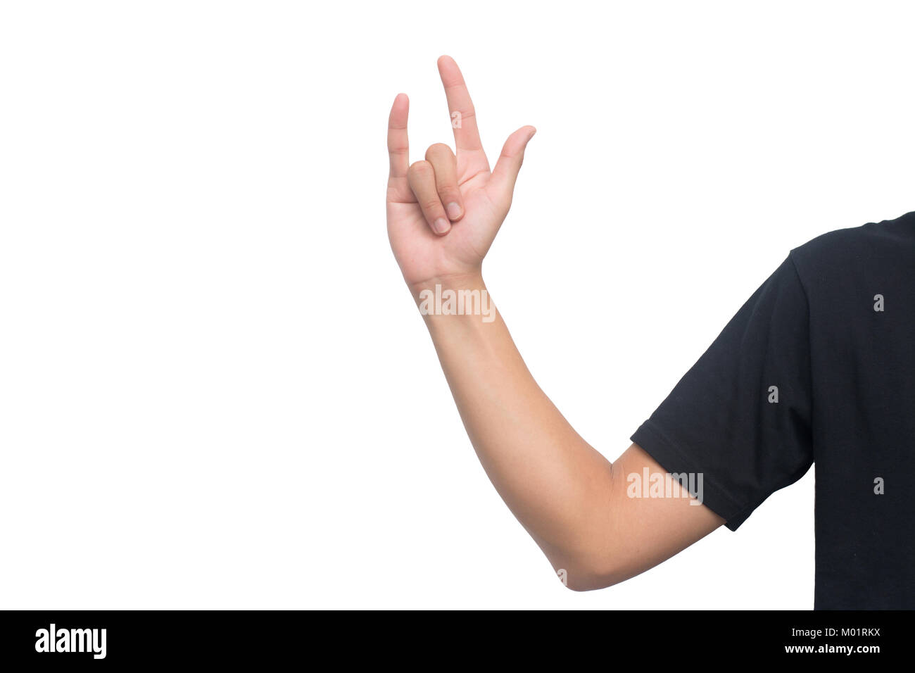 Love hand sign isolated on white background with clipping path Stock ...