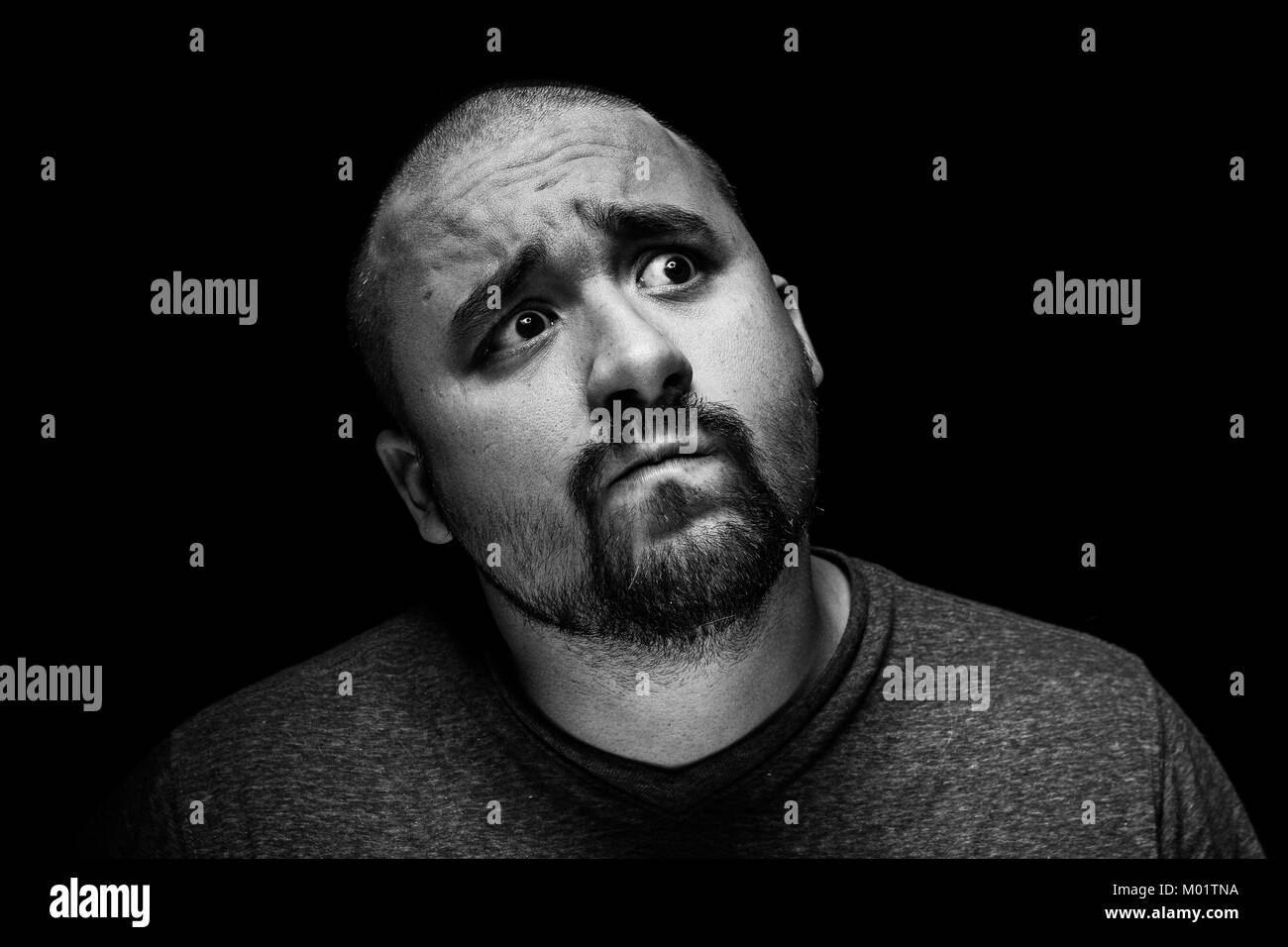 High Contrast Black And White Face Portraits