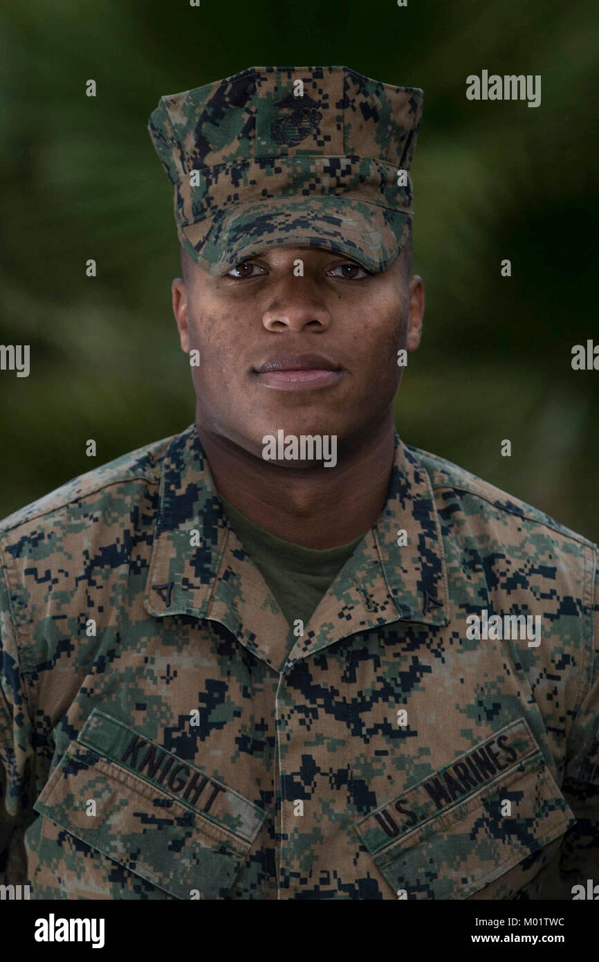 U.S. Marine Corps Lance Cpl. James Knight, a field artillery Marine ...