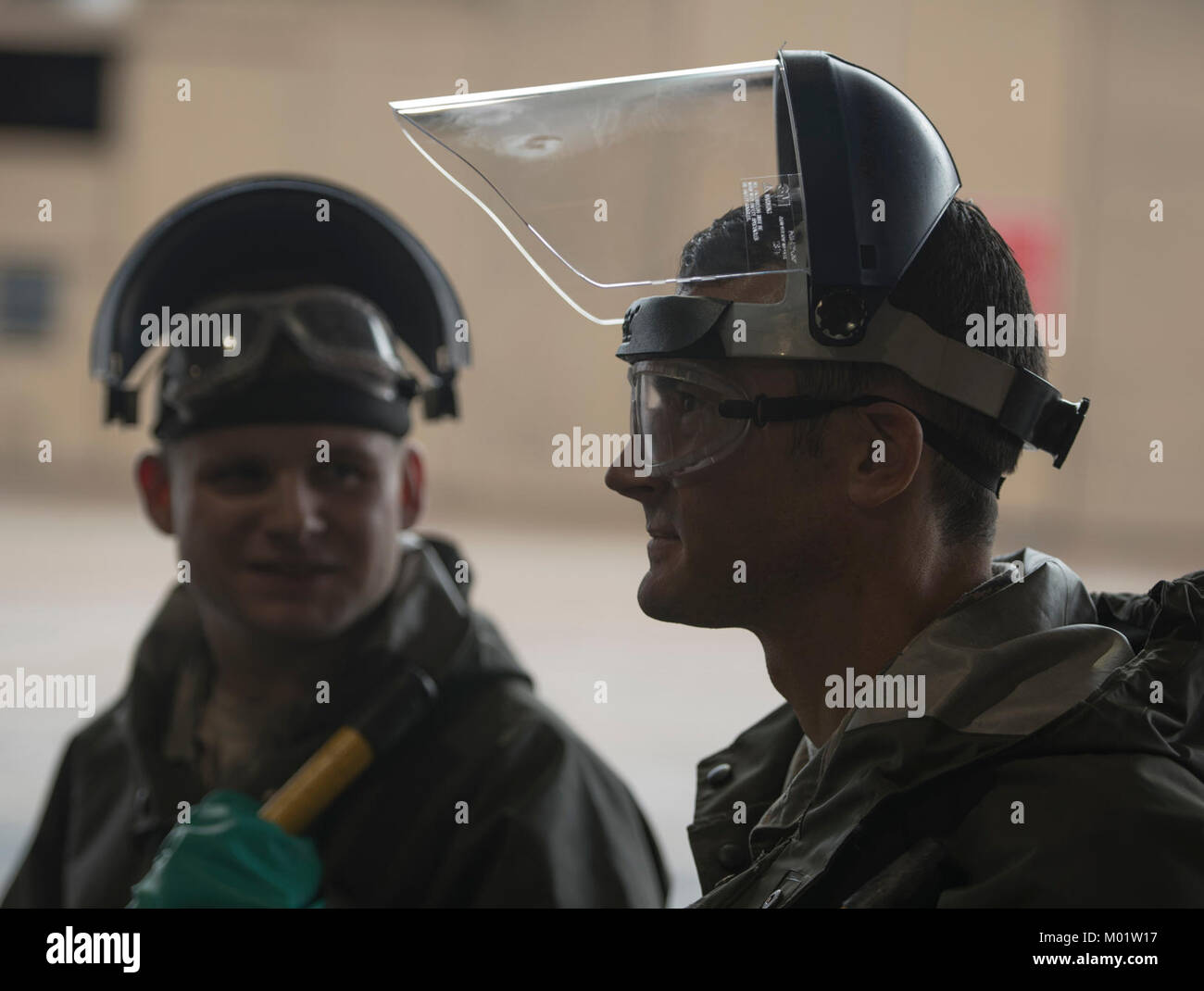 U.S. Air Force Col. Paul D. Moga, 33rd Fighter Wing commander, and ...