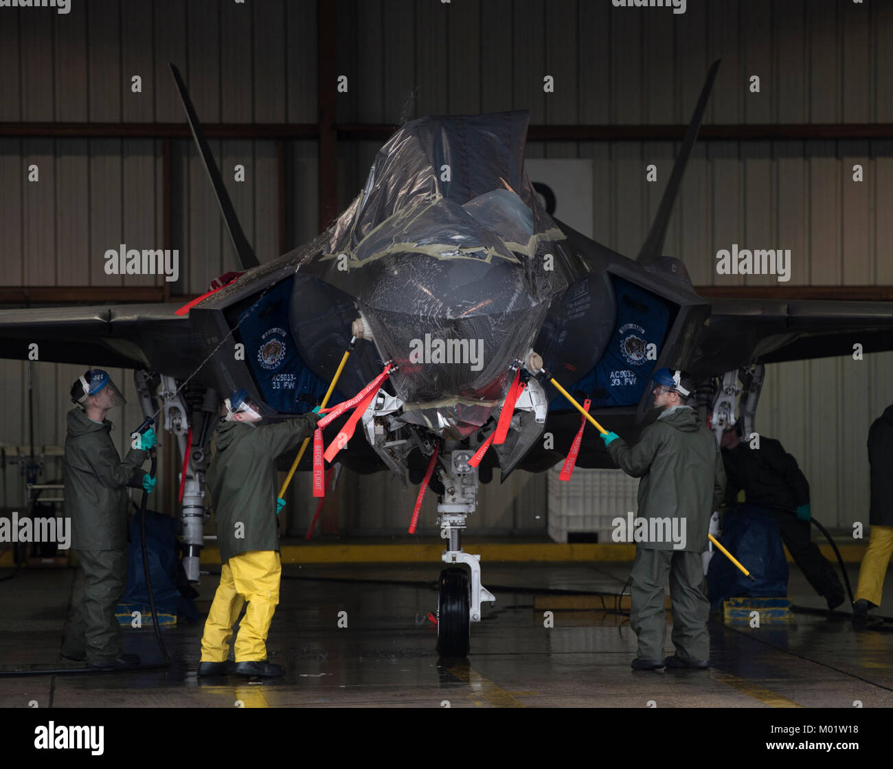 U.S. Air Force Col. Paul D. Moga, 33rd Fighter Wing commander, and ...