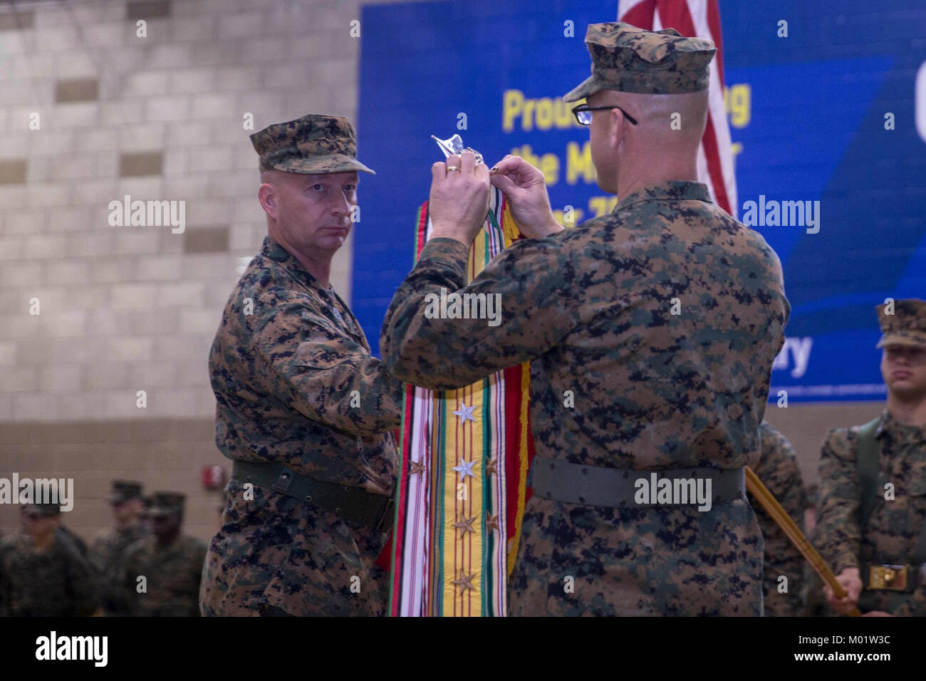 U.S. Marines with 11th Marine Regiment rededicate the regimental ...