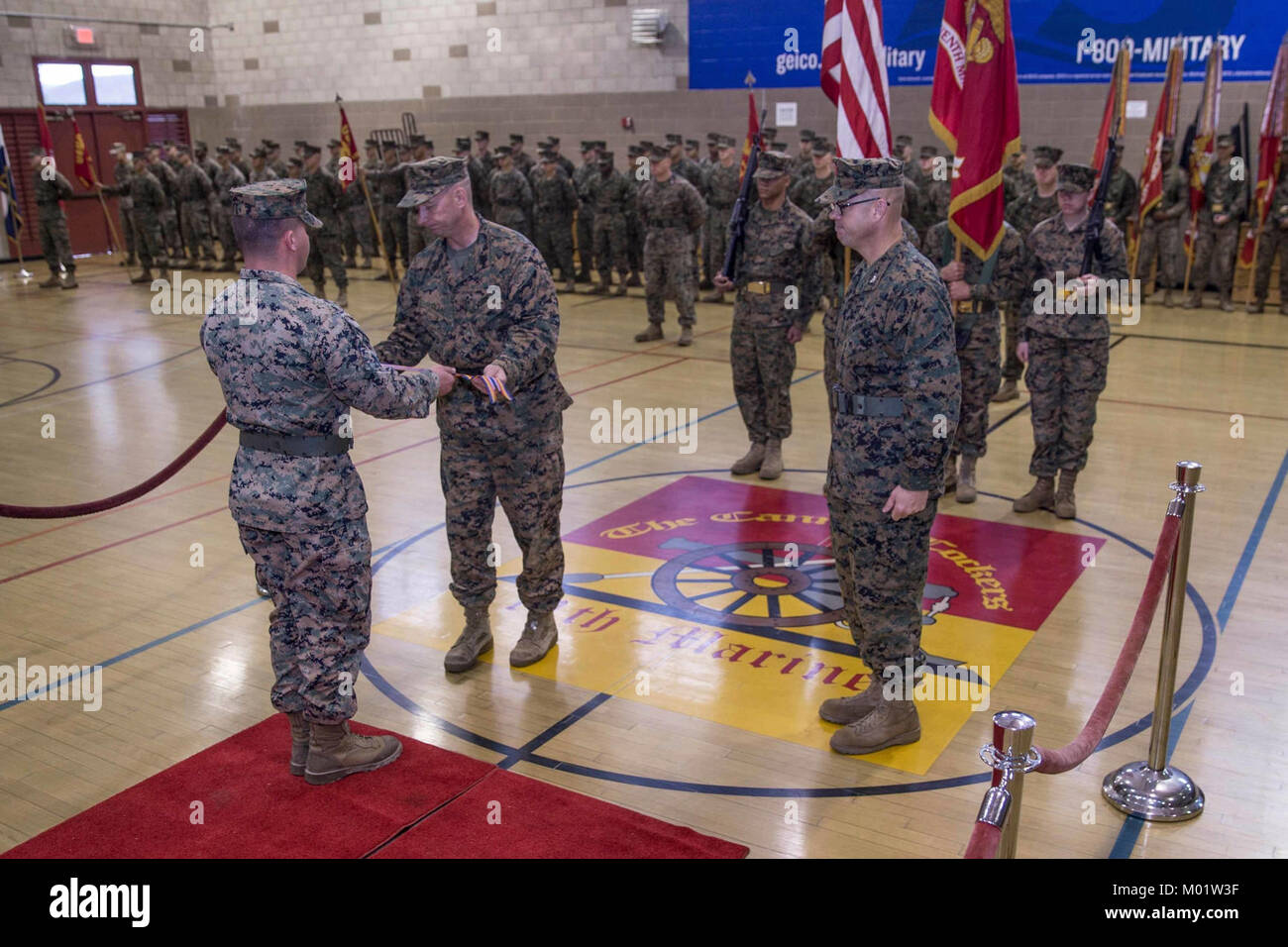 U.S. Marines with 11th Marine Regiment rededicate the regimental ...