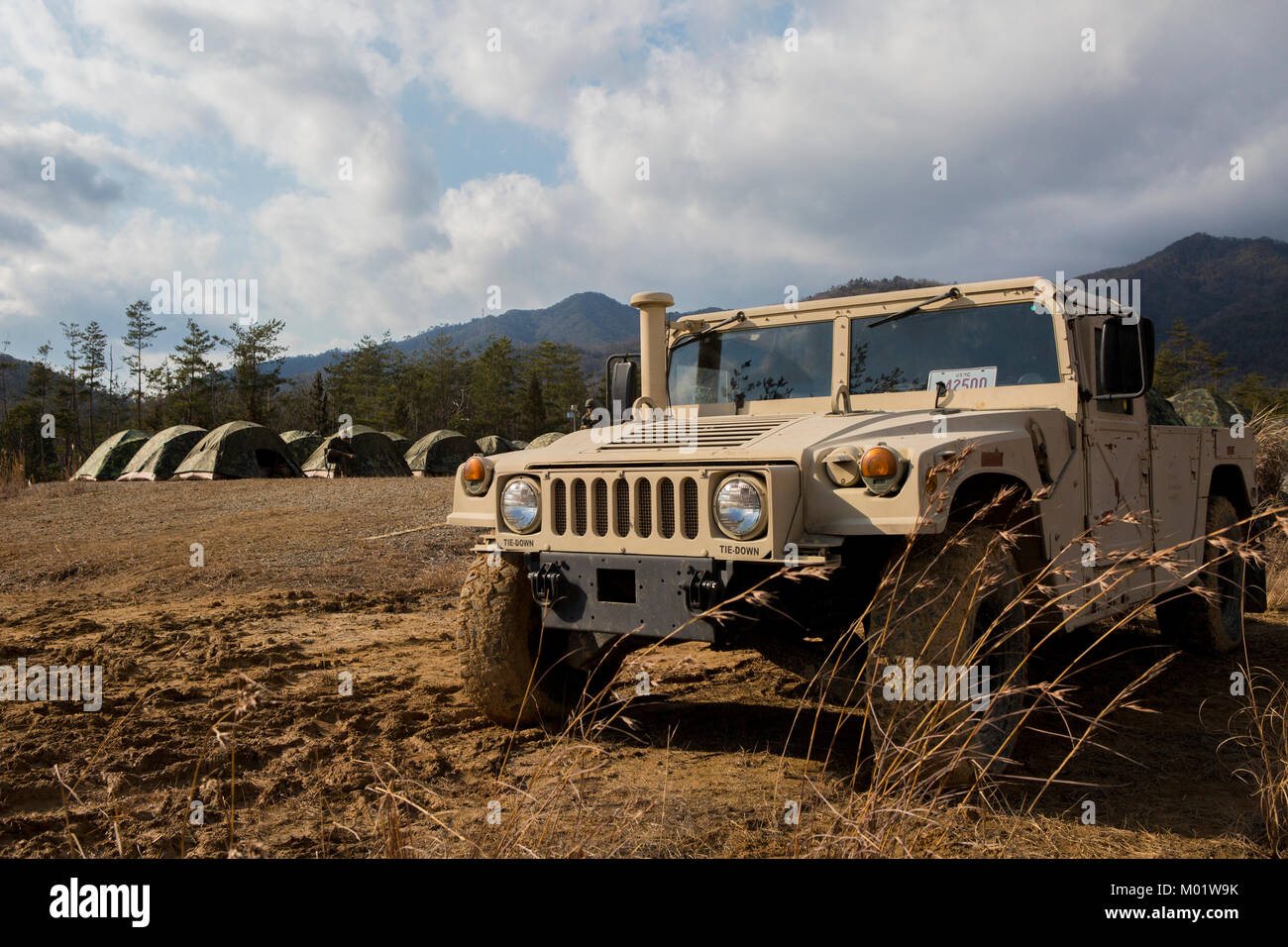 A U.S. Marine Corps Humvee assigned to Marine Wing Support Squadron ...