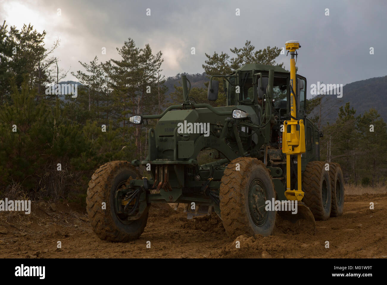 U.S. Marines with Marine Wing Support Squadron (MWSS) 171 flatten ...