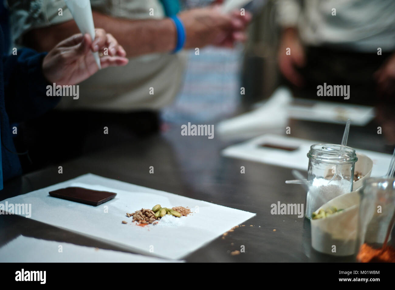Cooking class on how to make your own chocolate Stock Photo - Alamy