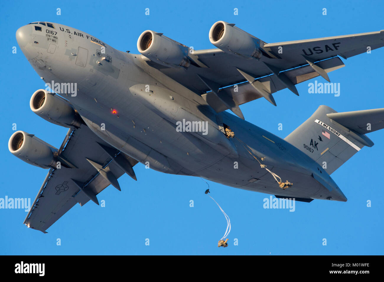 Paratroopers assigned to the 4th Infantry Brigade Combat Team (Airborne ...