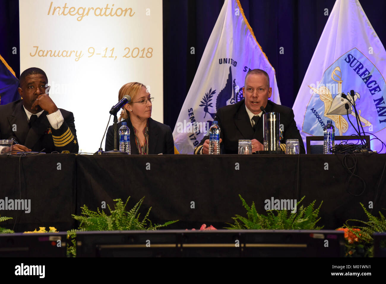 CITY, Va. (Jan. 10, 2018) Capt. Steve Murray addresses attendees during ...