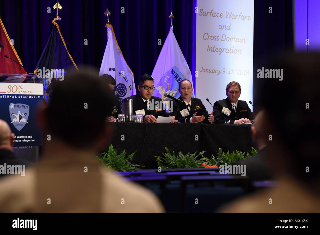 CITY, Va. (Jan. 11, 2018) Ensign Audrey Head, combat information center ...