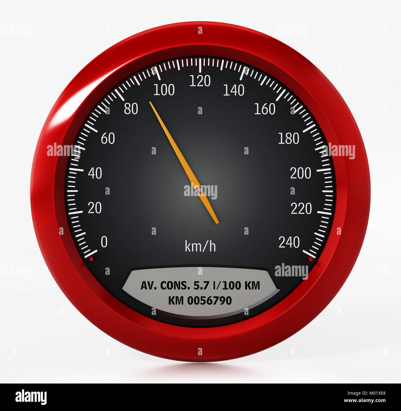 Speed gauge isolated on white background. 3D illustration Stock Photo ...