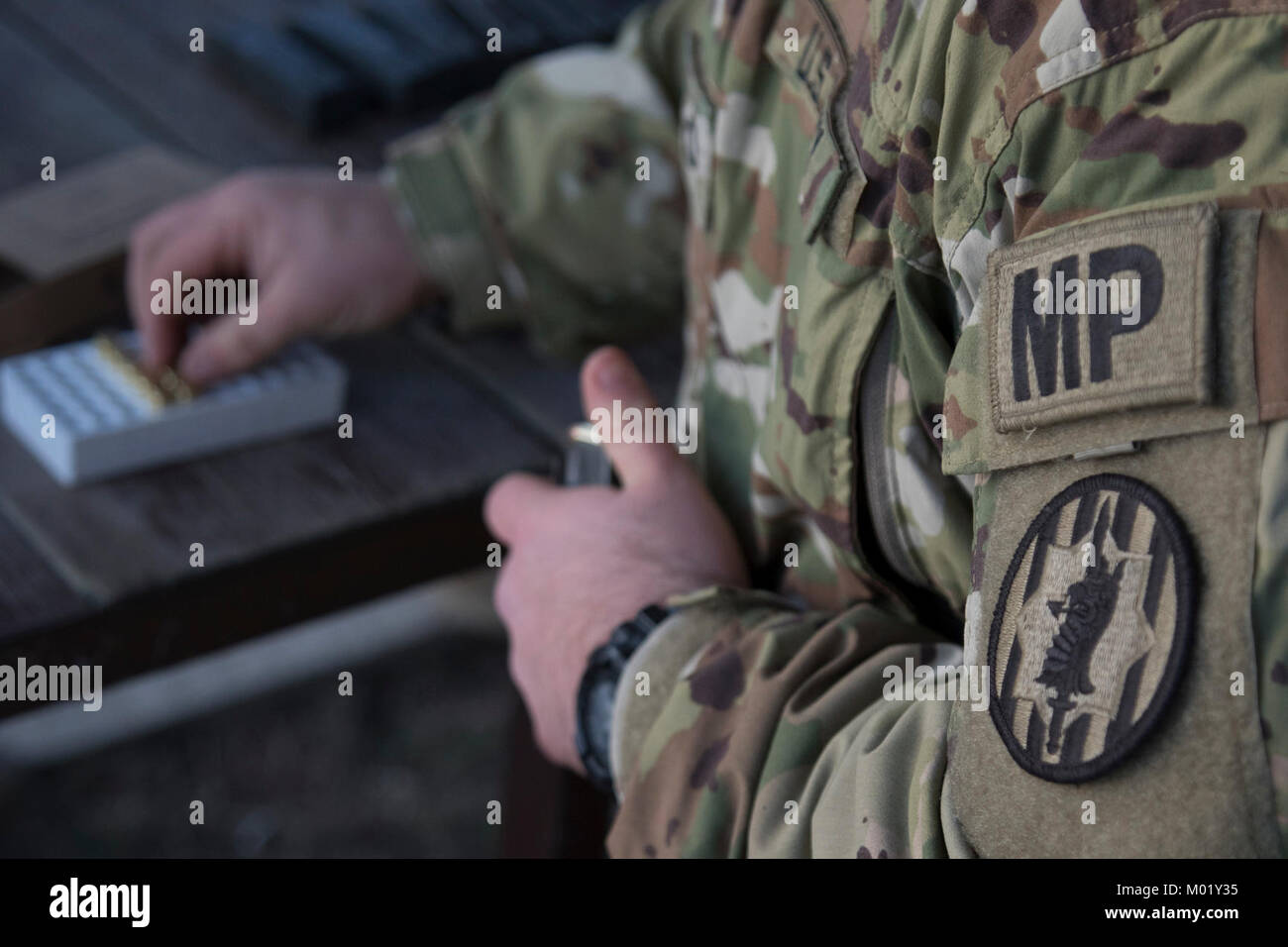 A U.S. Soldier assigned to the 287th Military Police Company, 97th MP ...