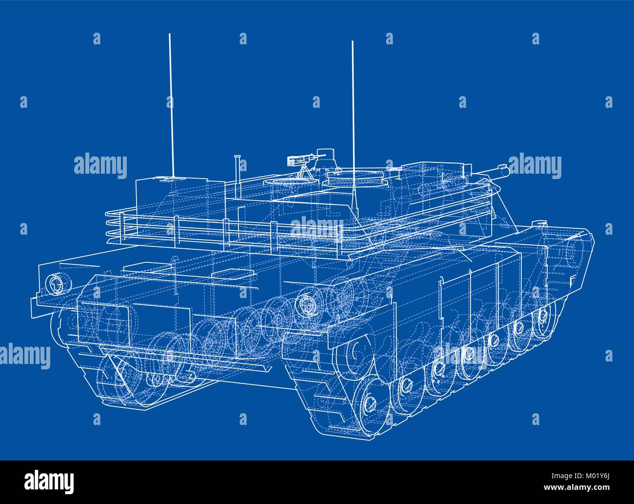 Blueprint of realistic tank Stock Vector Image & Art - Alamy