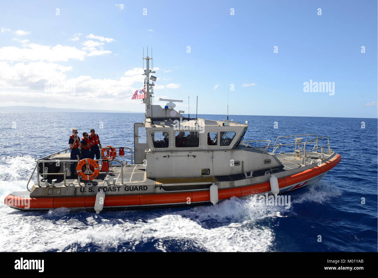 A 45-foot Response Boat-Medium boat crew from Station Maui patrol off ...