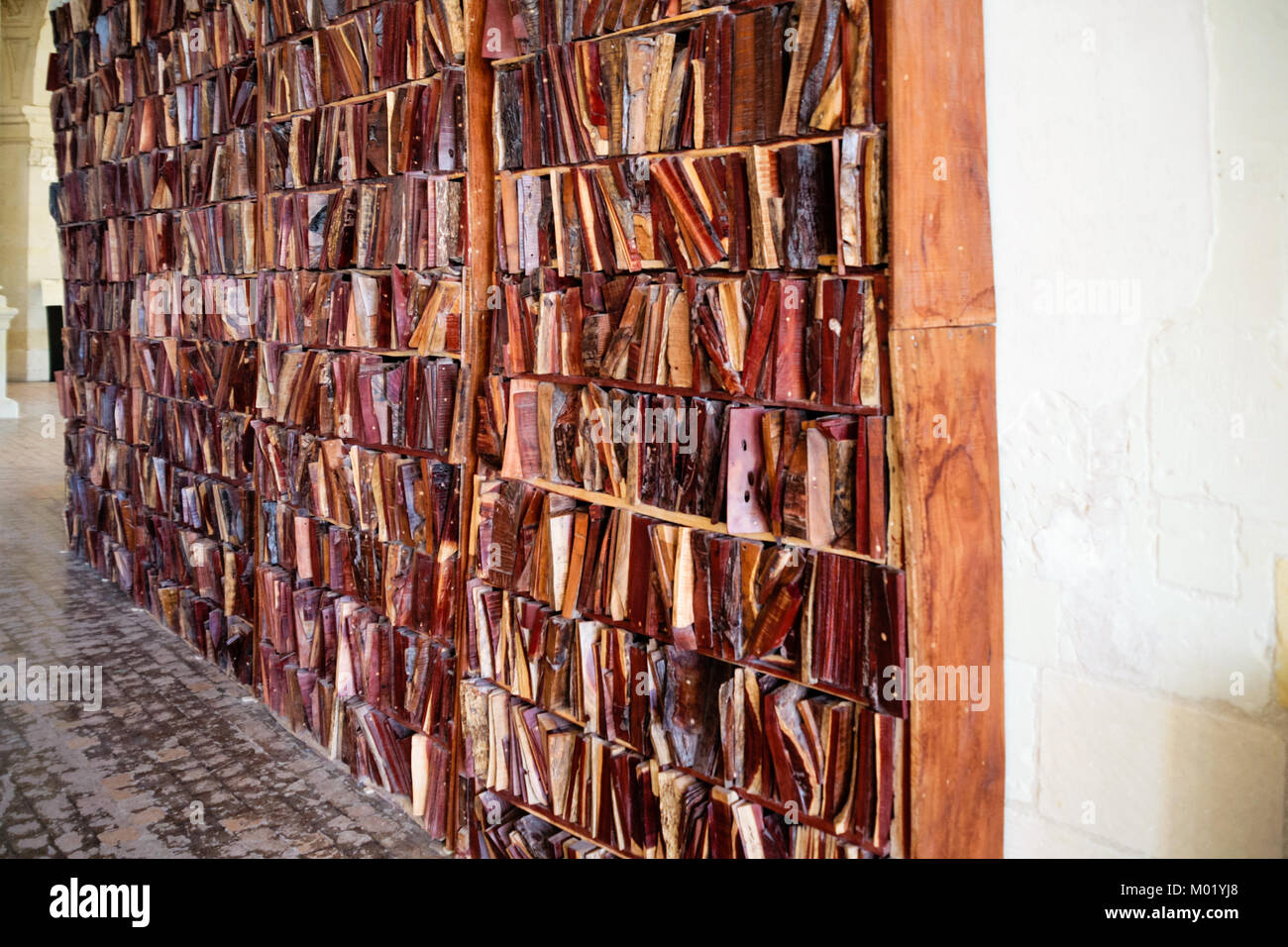 CHAMBORD, FRANCE - JULY 7, 2010: wooden library in castle Chateau de ...