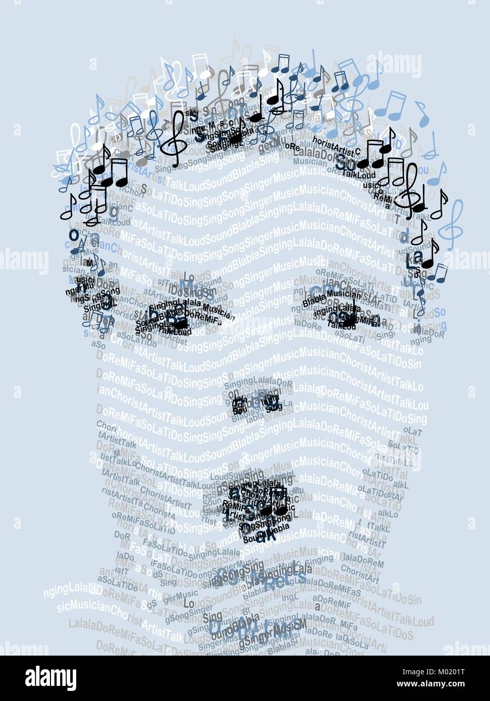 Human Singer Portrait made with Letters Stock Vector Image & Art - Alamy