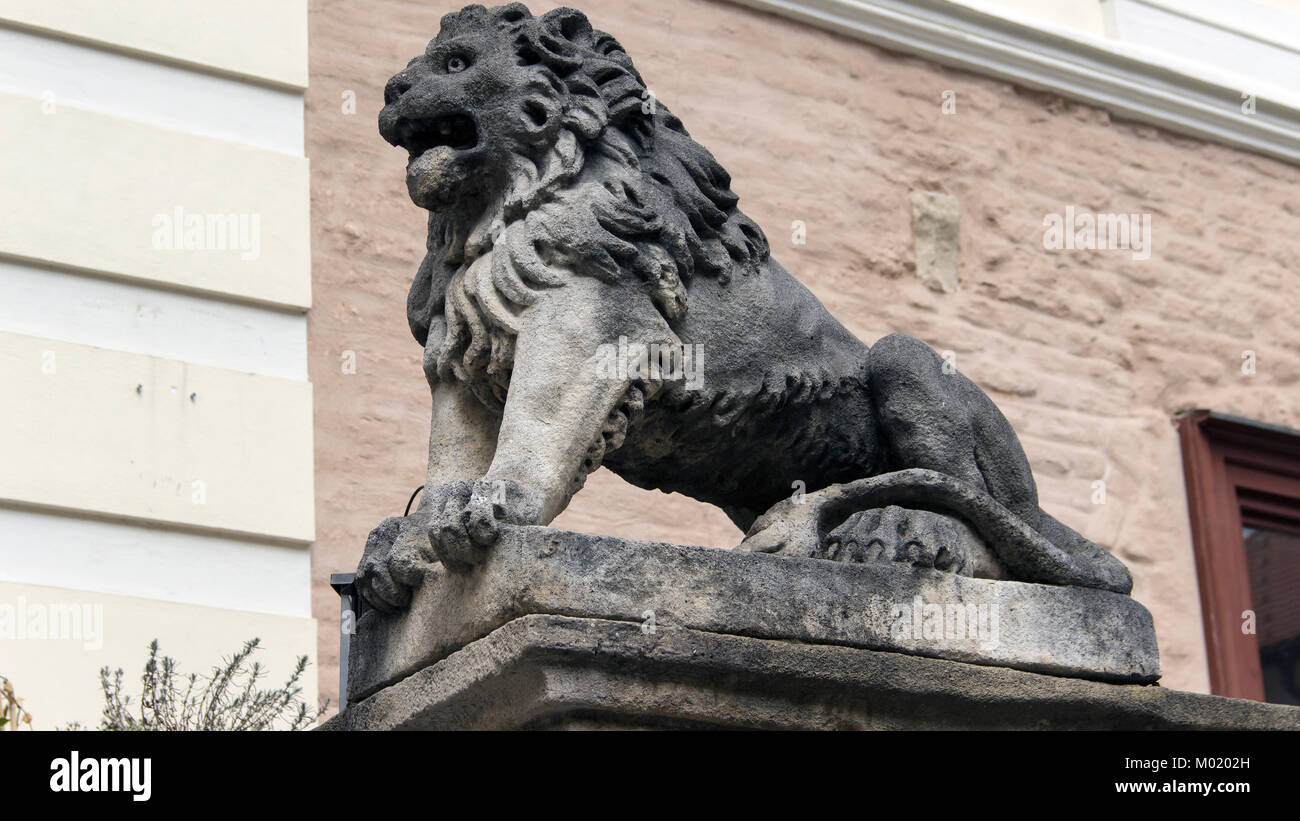 Stone Gate With A Lion Symbol High Resolution Stock Photography and ...