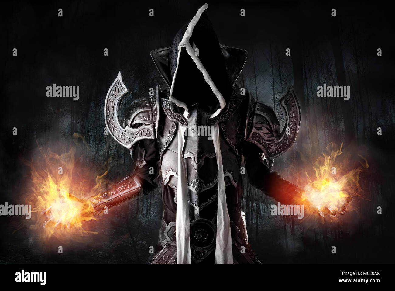 Man in a fantasy costume of a dark demon, cosplay Stock Photo - Alamy