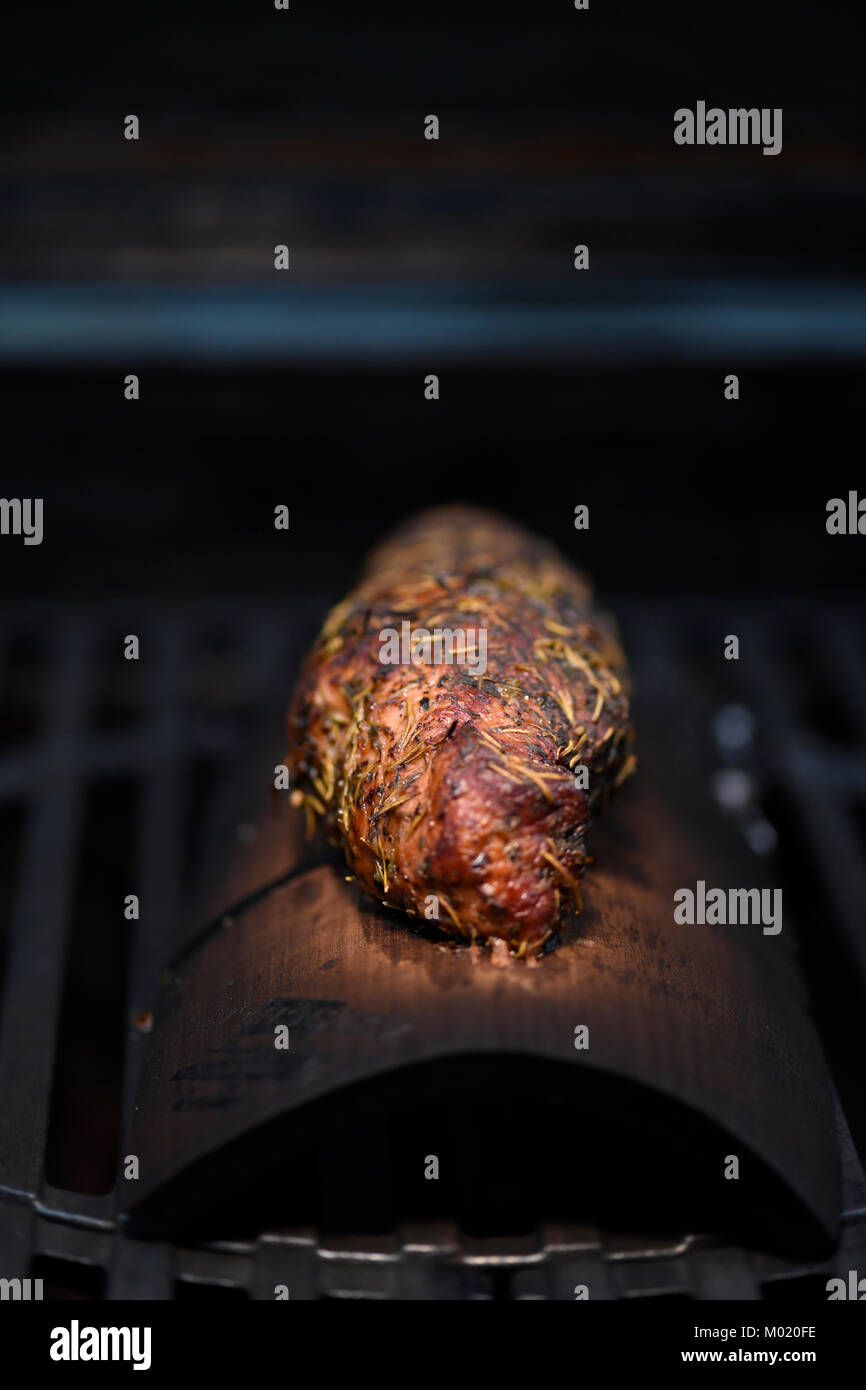 Pork filet grilled and smoked Stock Photo - Alamy
