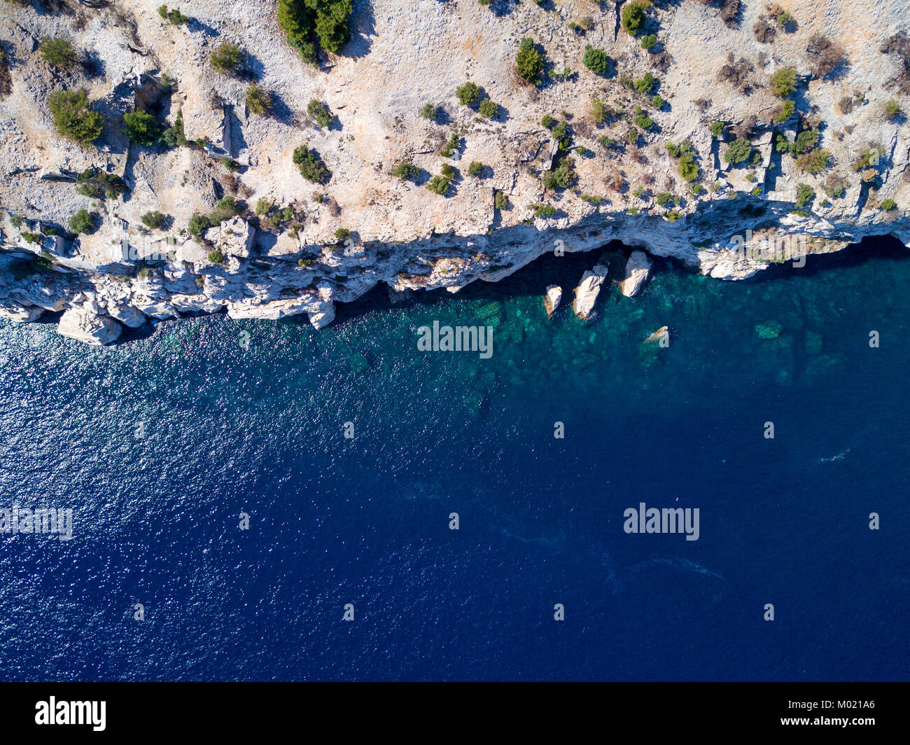 Aerial view of mediterranean seashore Stock Photo - Alamy