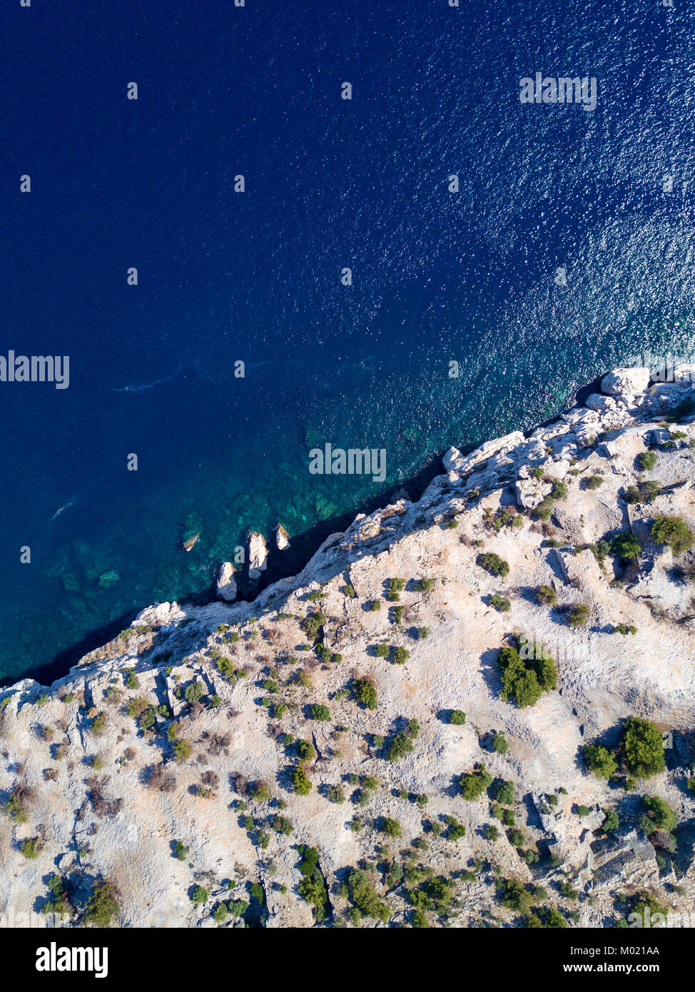 Aerial view of mediterranean seashore Stock Photo - Alamy