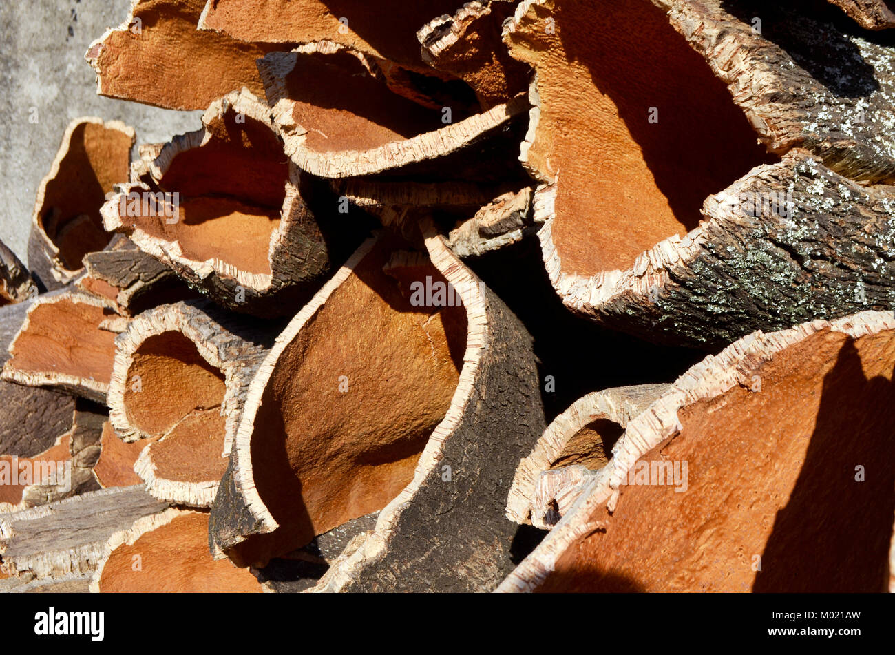 Cork bark pile hi-res stock photography and images - Alamy