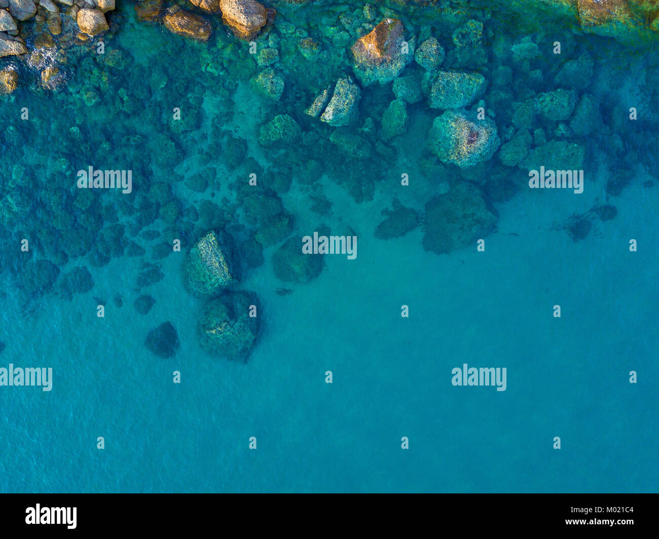 Mediterranean island seashore. Aerial view Stock Photo - Alamy