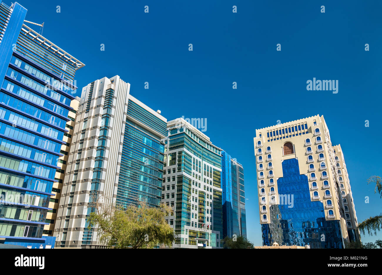 Typical modern building in Doha, Qatar Stock Photo - Alamy