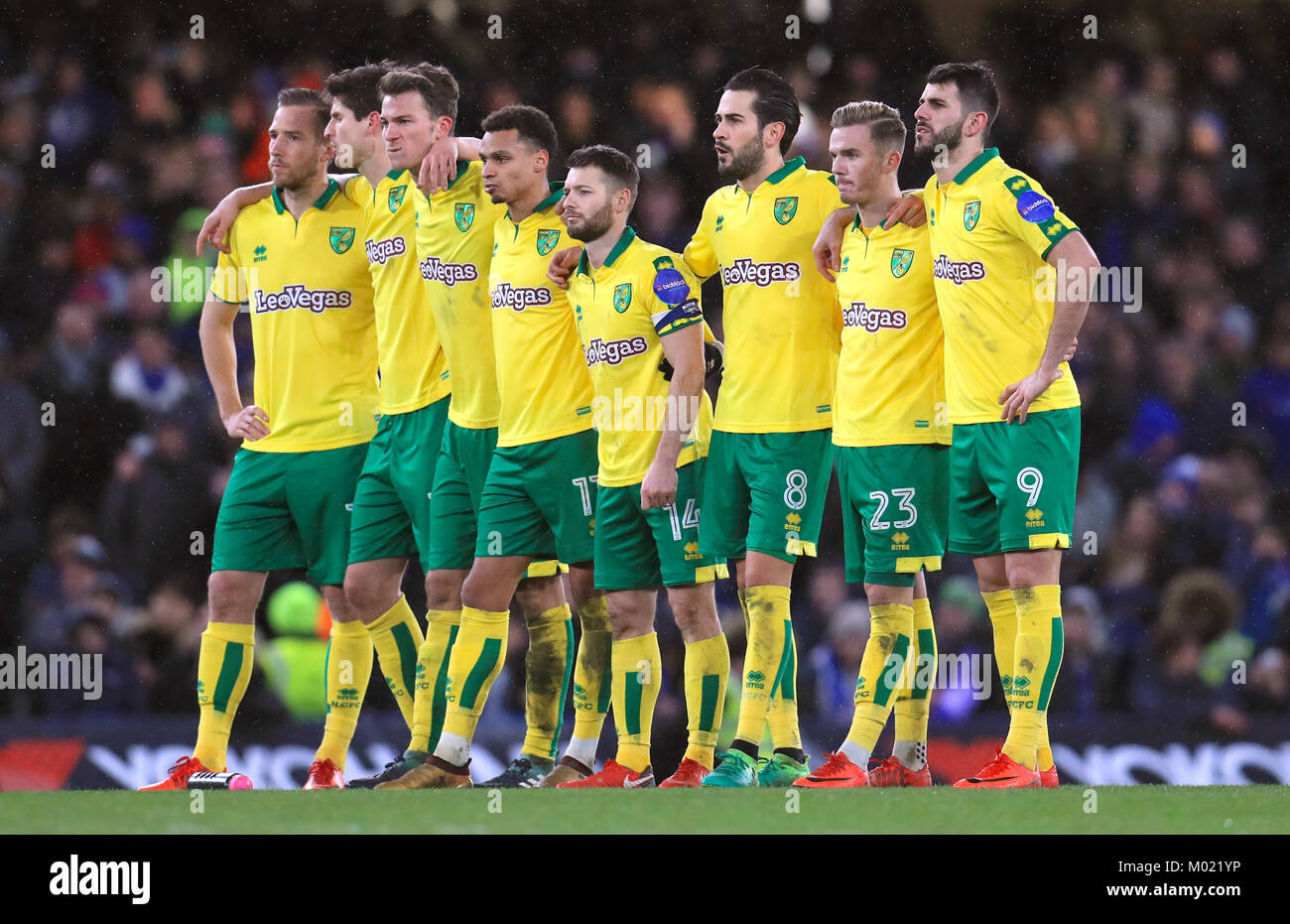 Norwich City players look on during the penlaty shoot out during the ...