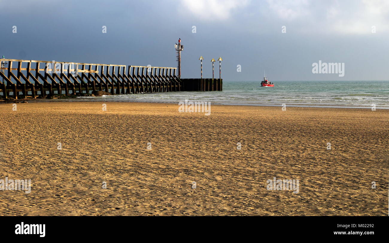 Littlehampton, Sussex, UK - October 25 2016: A small fishing boat ...