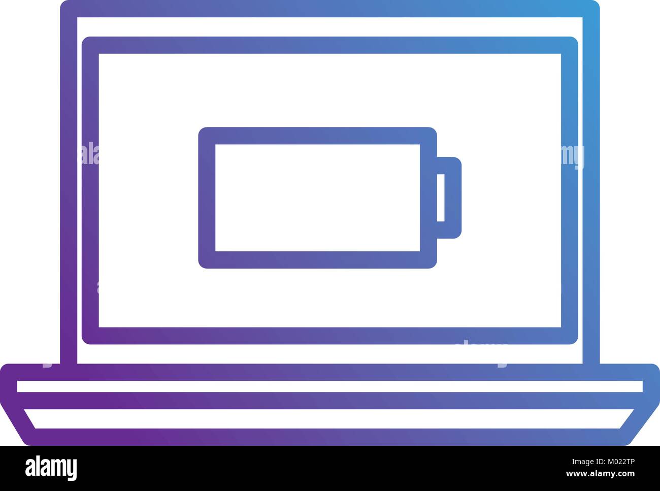 laptop computer with battery level Stock Vector Image & Art - Alamy