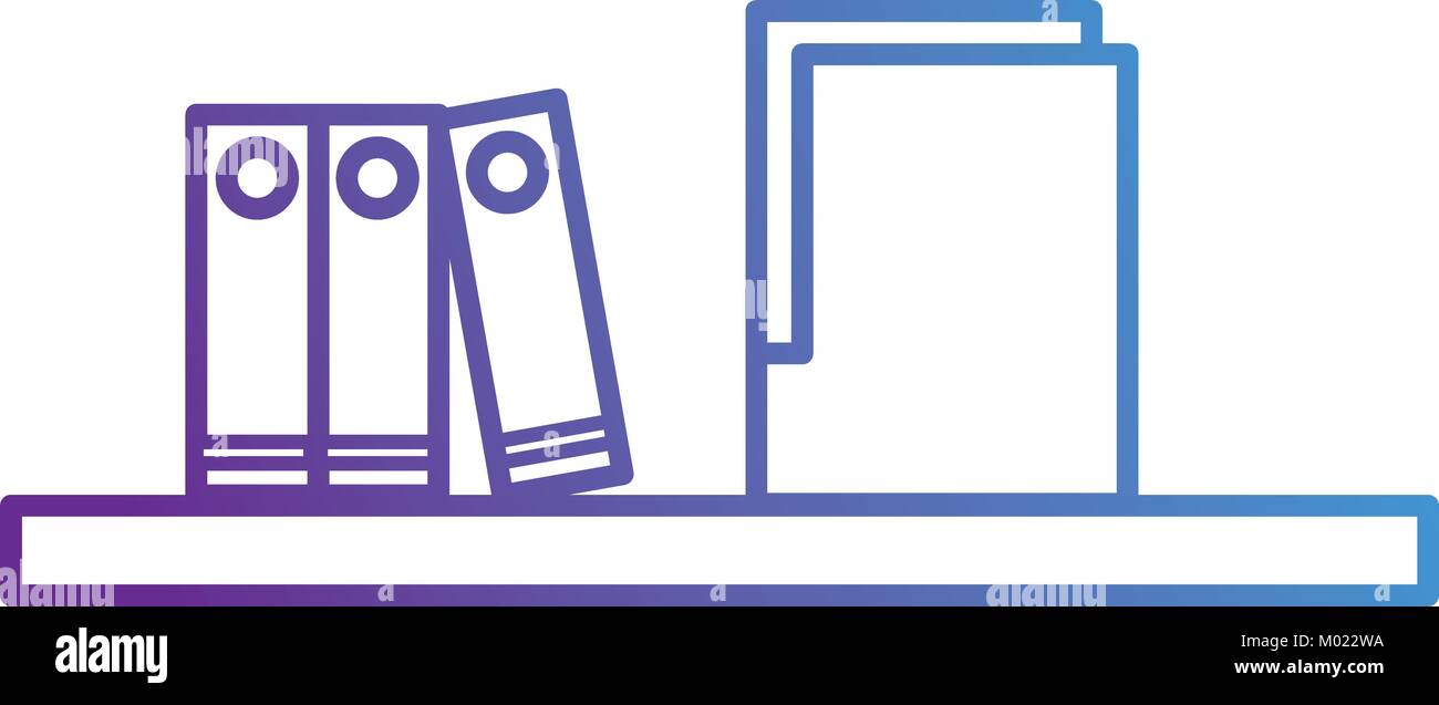 shelf with folder and organizer books Stock Vector Image & Art - Alamy