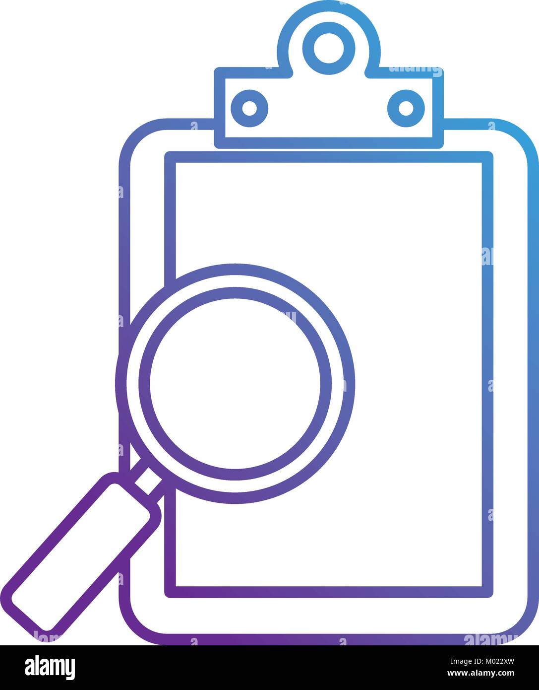 clipboard paper with magnifying glass Stock Vector Image & Art - Alamy