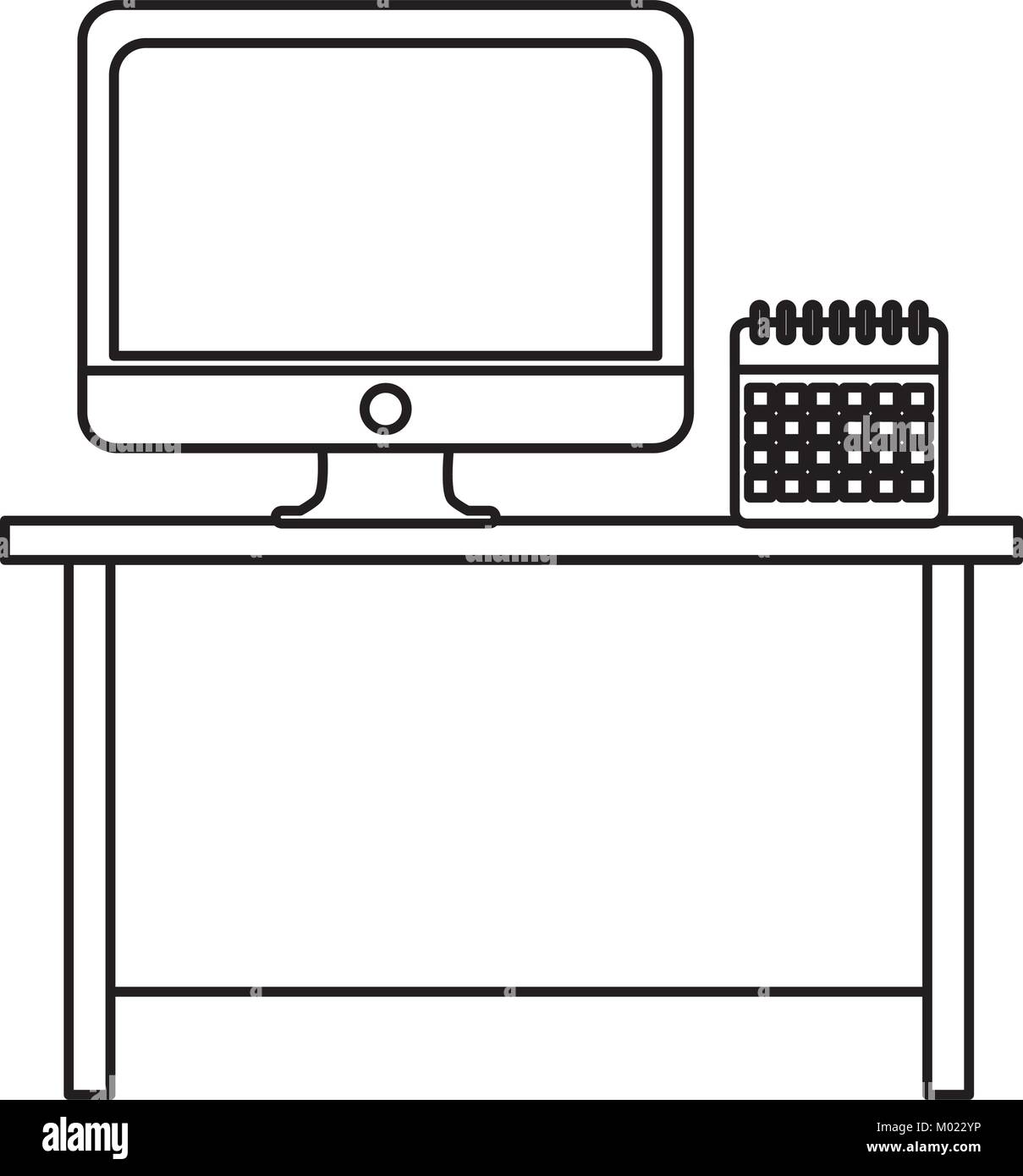 Desk computer design Stock Vector Image & Art - Alamy