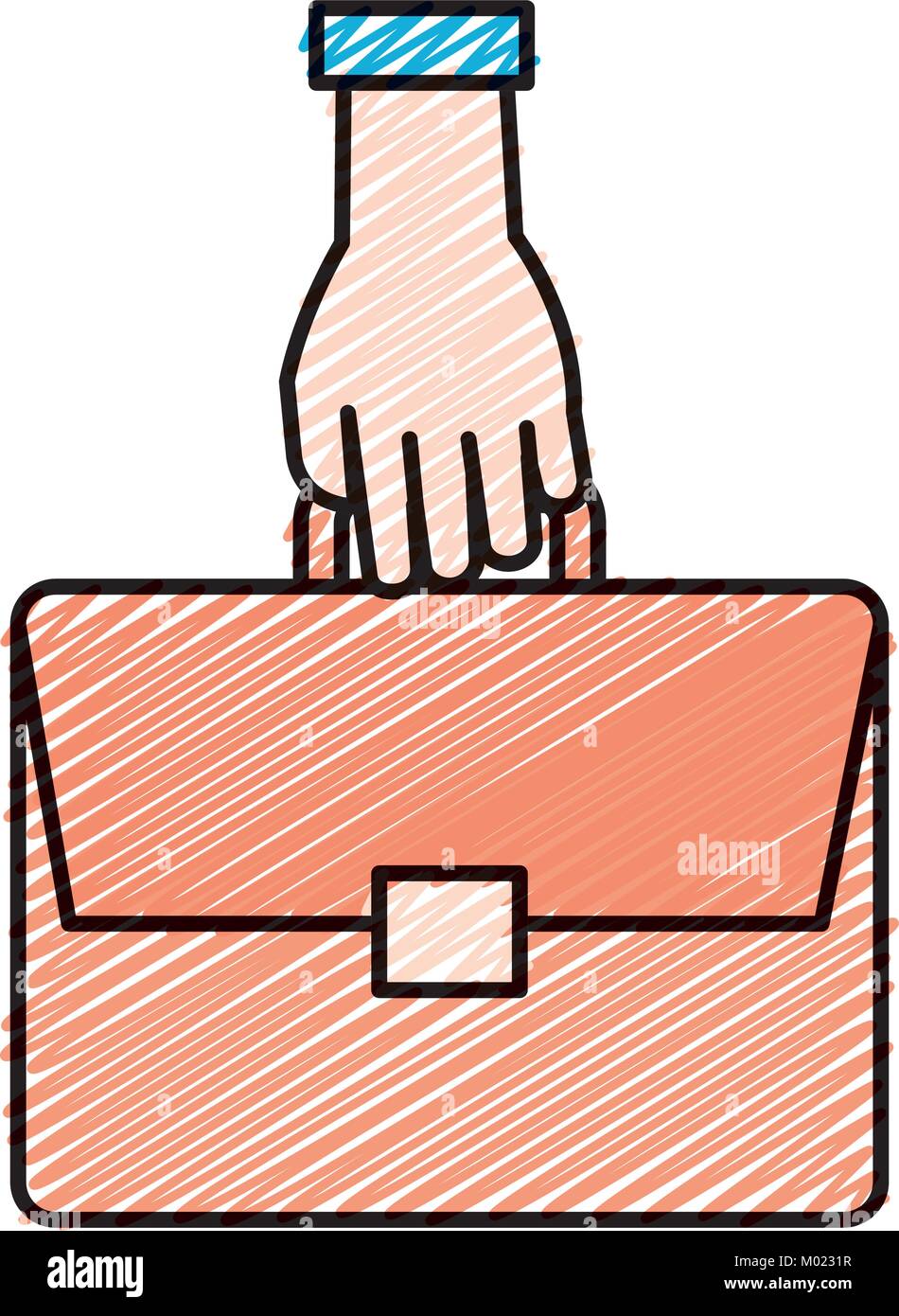 hand with portfolio briefcase Stock Vector Image & Art - Alamy