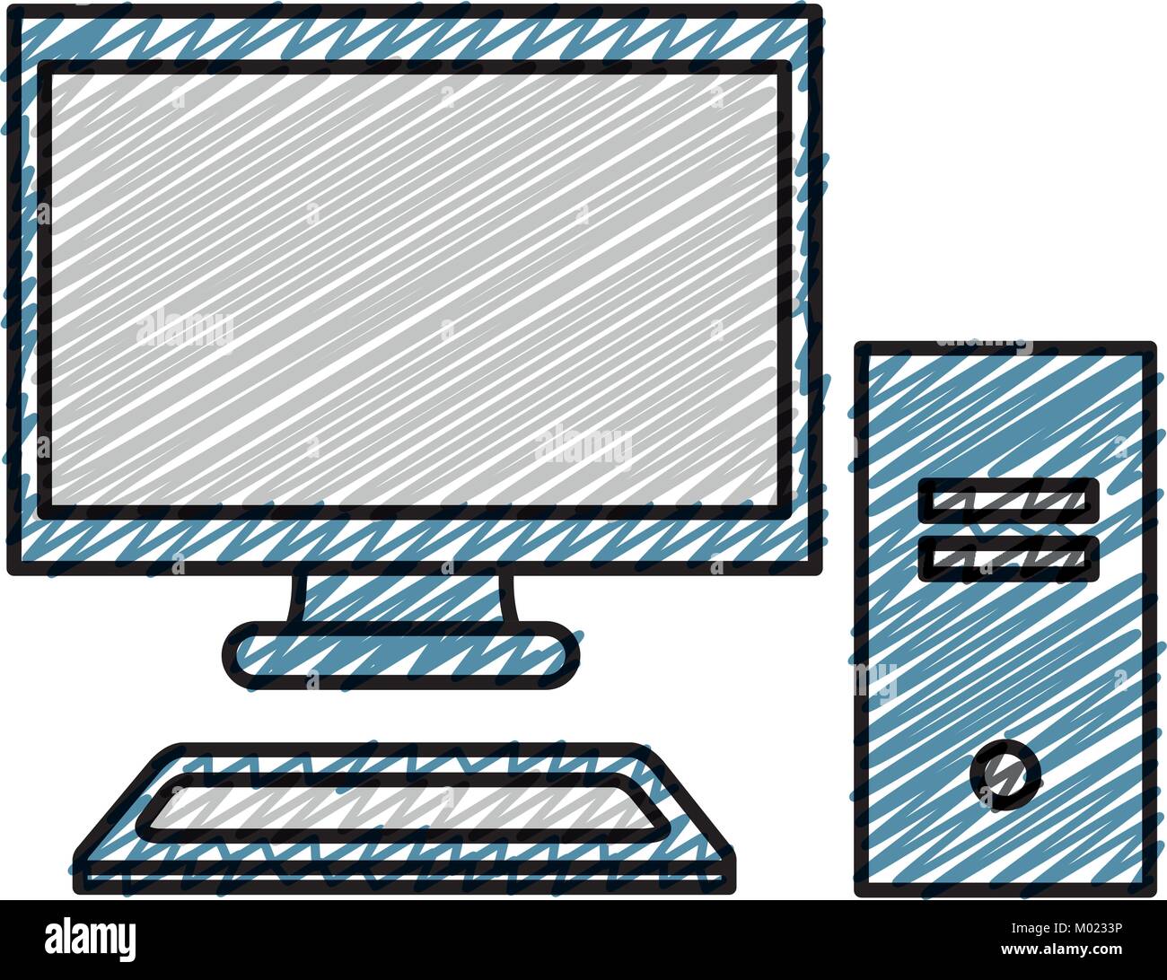computer desktop isolated icon Stock Vector Image & Art - Alamy