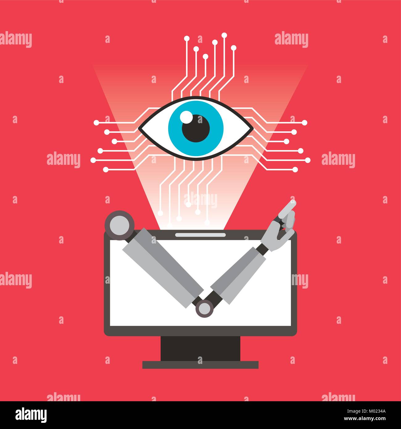 computer robot arm and eye technology Stock Vector Image & Art - Alamy