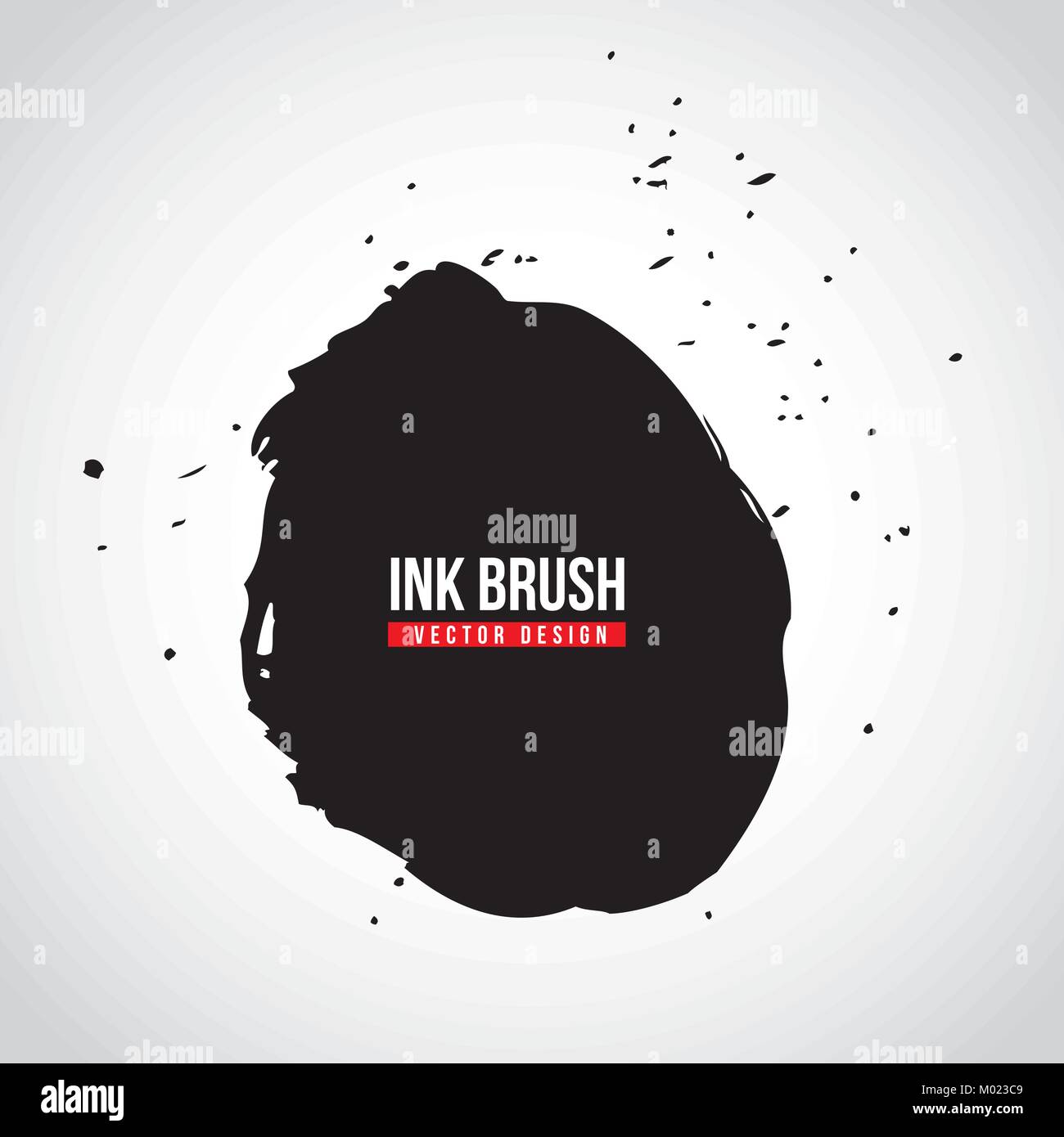 ink brush grunge paint element smear stain texture Stock Vector Image ...